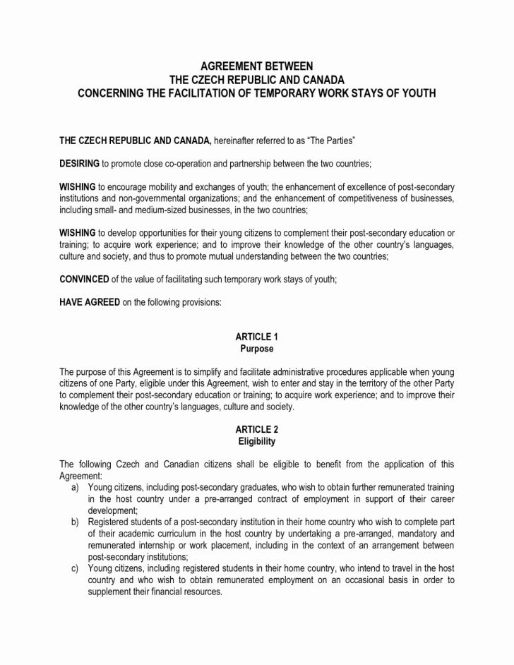 Agreement Format Between Two Persons Agreement Letter Between Two ...