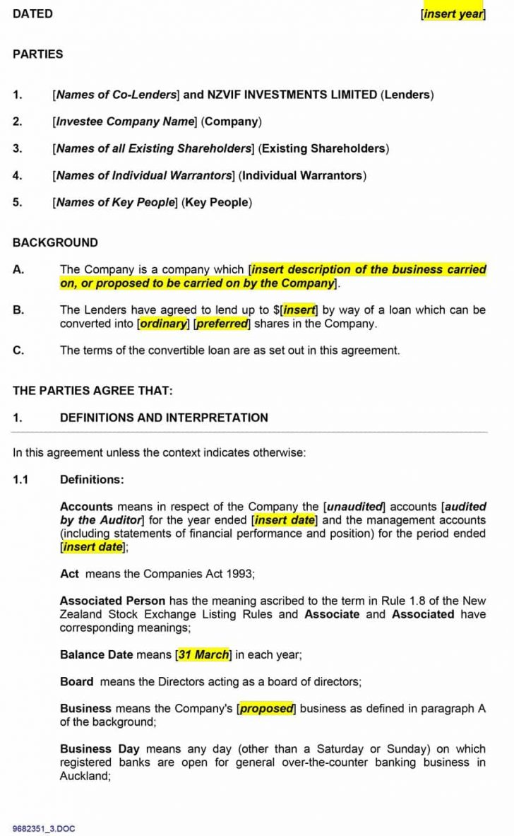 Collateral Loan Agreement Template 40 Free Loan Agreement Templates ...