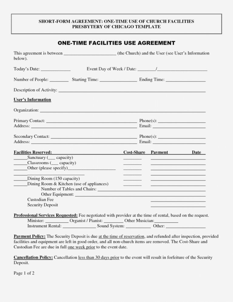 Contract Rental Agreement Template Printable Best Photos Of Agreement ...