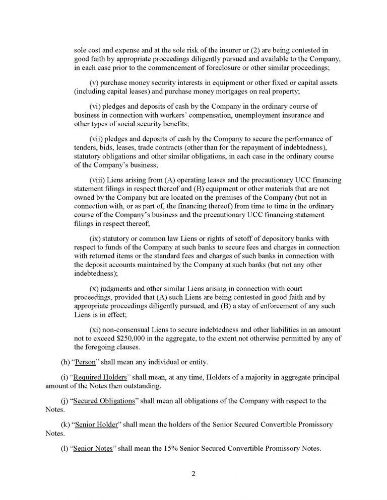 Convertible Promissory Note Purchase Agreement United States Securities ...