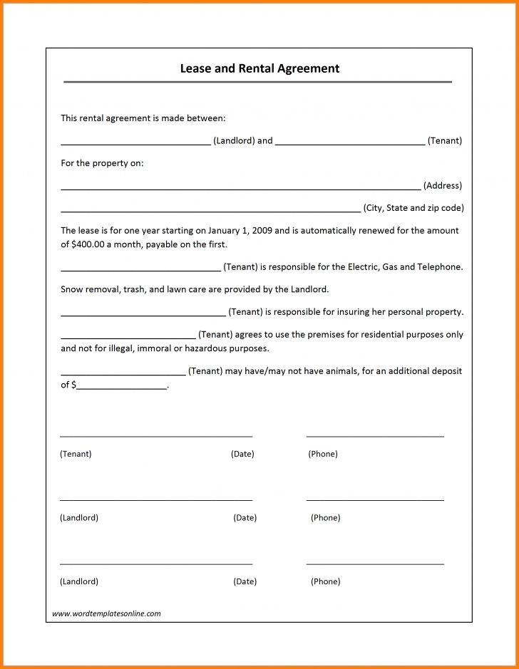 Examples Of Lease Agreements 6 Simple Lease Agreements New Looks ...