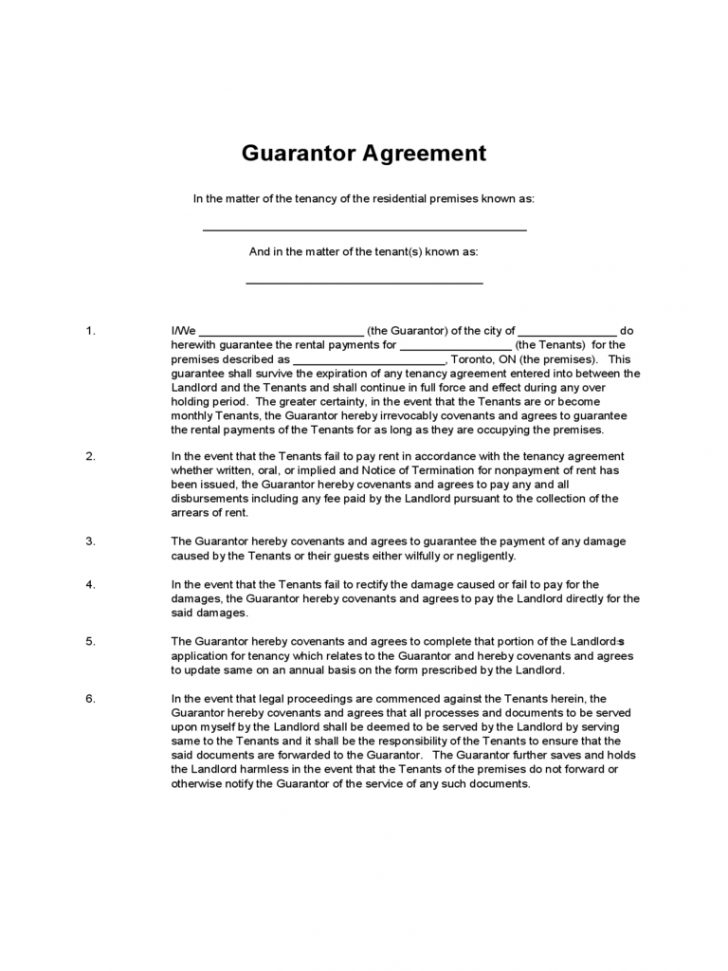 Guarantee Agreement Template Guarantor Agreement Form 16 Free Templates ...