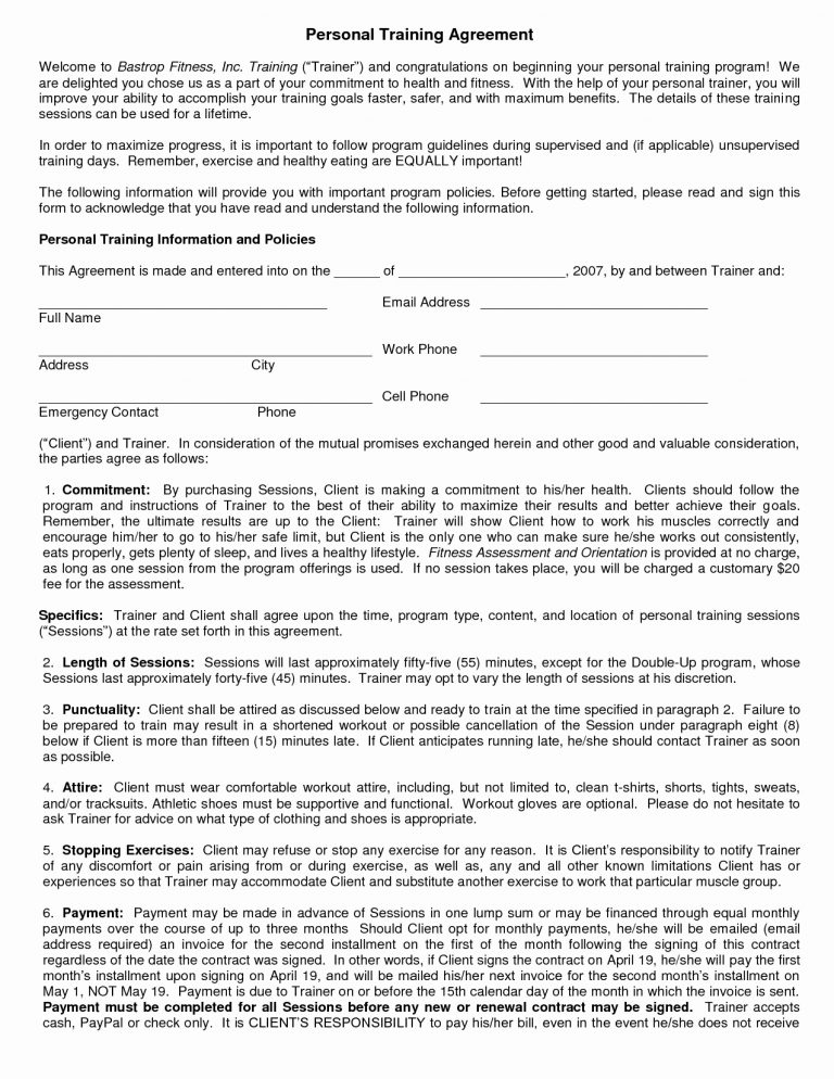 Personal Agreement Template 10 Best Of Personal Contract Agreement ...