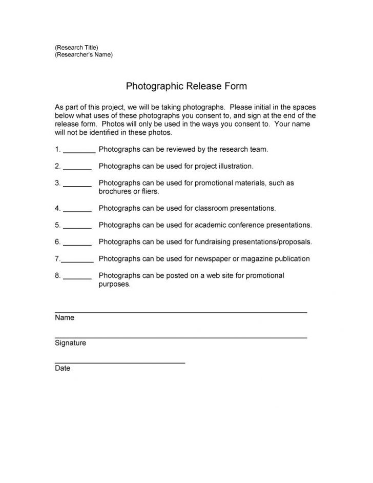 Portrait Agreement Form 53 Free Photo Release Form Templates Word Pdf ...