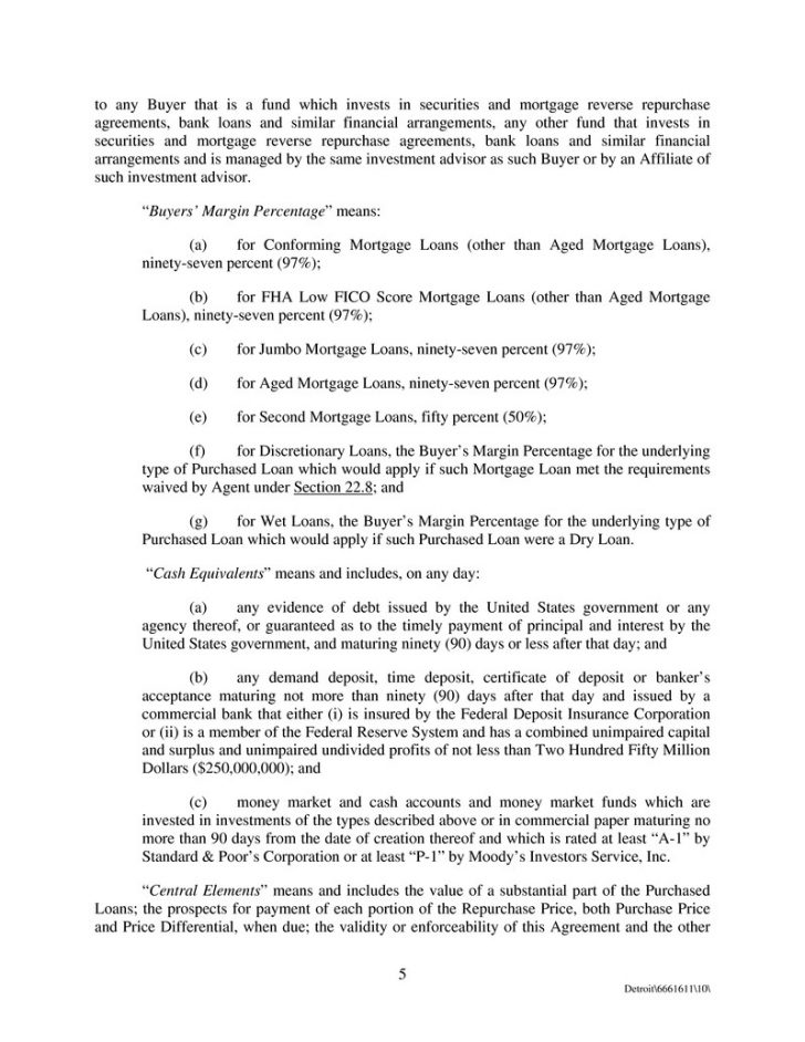 Repurchase Agreement Example Pultemortgageexecutedame - letterify.info