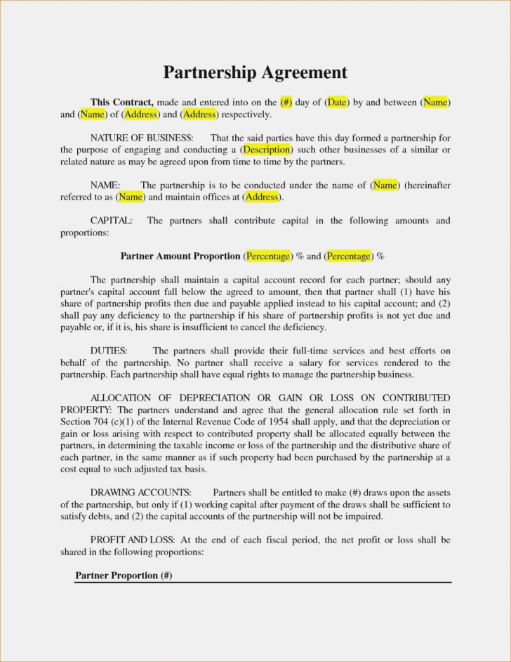 Simple Partnership Agreement Template Contracts Outline Download ... Simple Partnership Agreement Template Contracts Outline Download ...