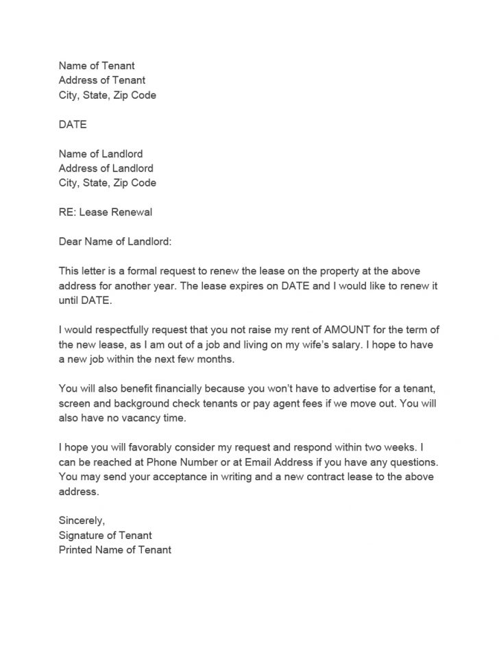 Warehouse Agreement Sample 36 Best Lease Renewal Letters Forms Word Pdf ...