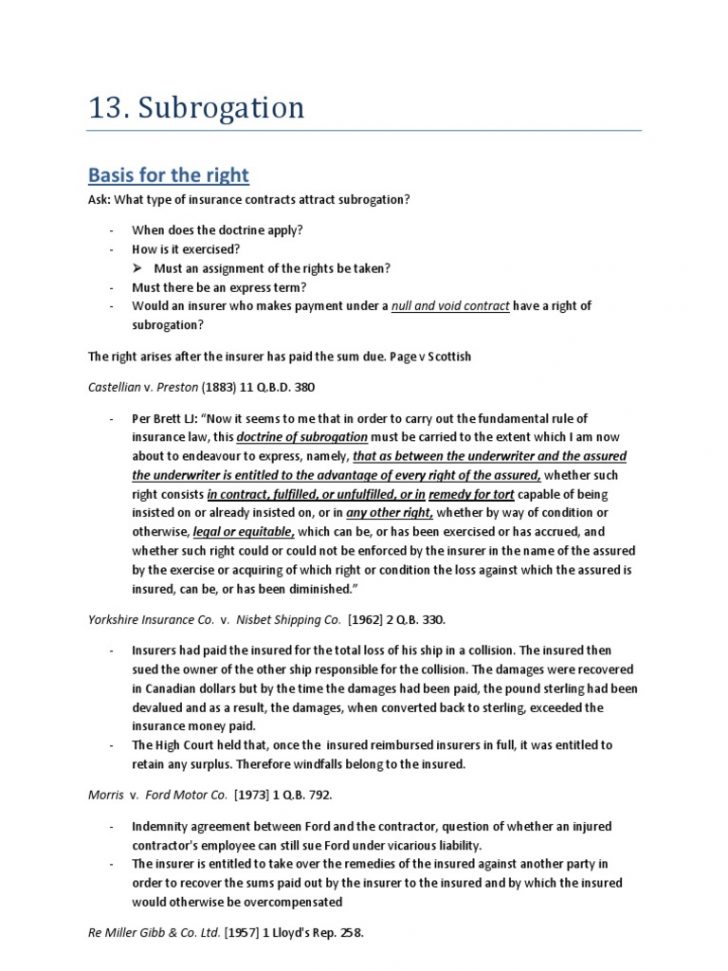 What Is A Subrogation Agreement Insurance Law Subrogation Docsharetips ...